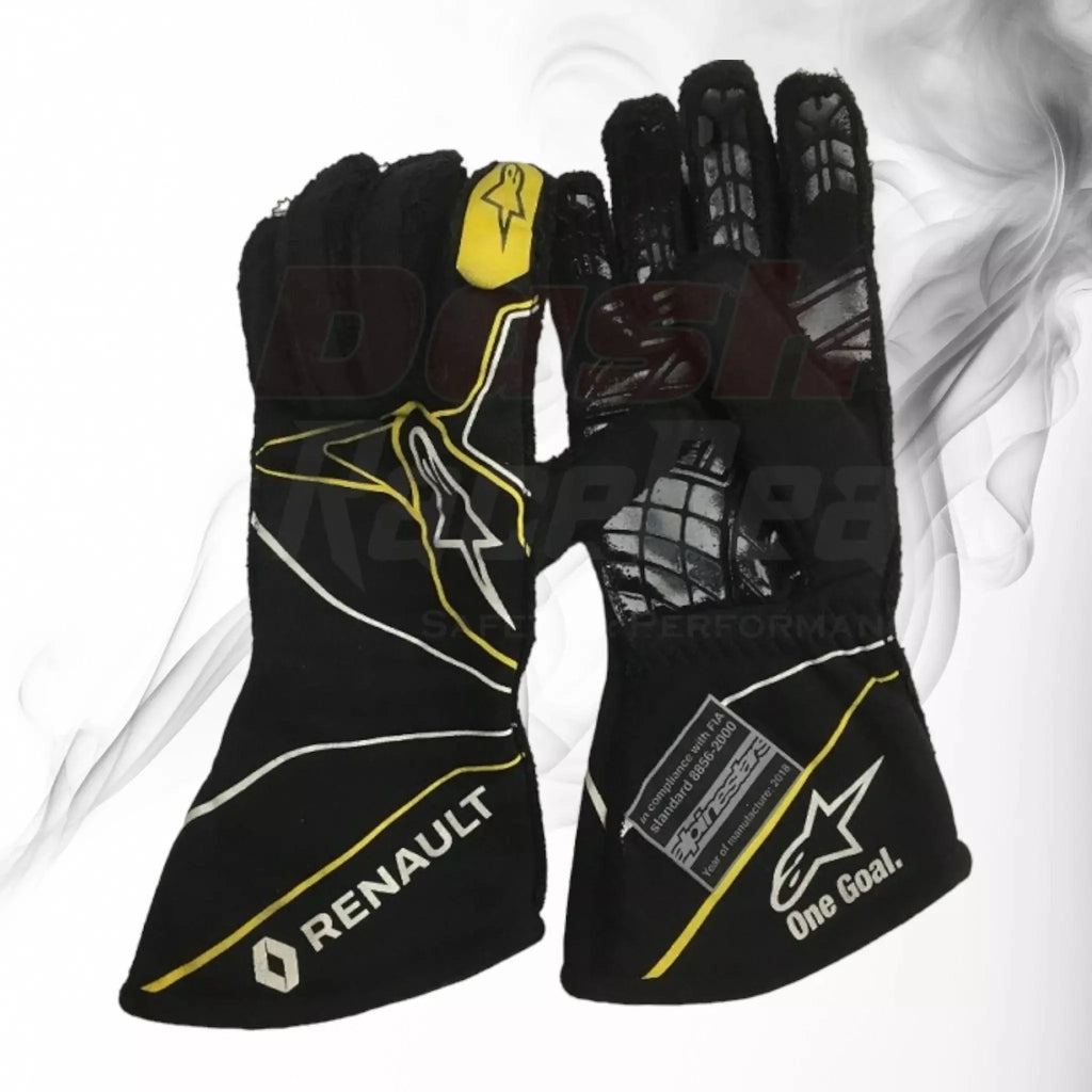 2018 Carlos Sainz Renault F1 Team Race Gloves - Speedxcrafts