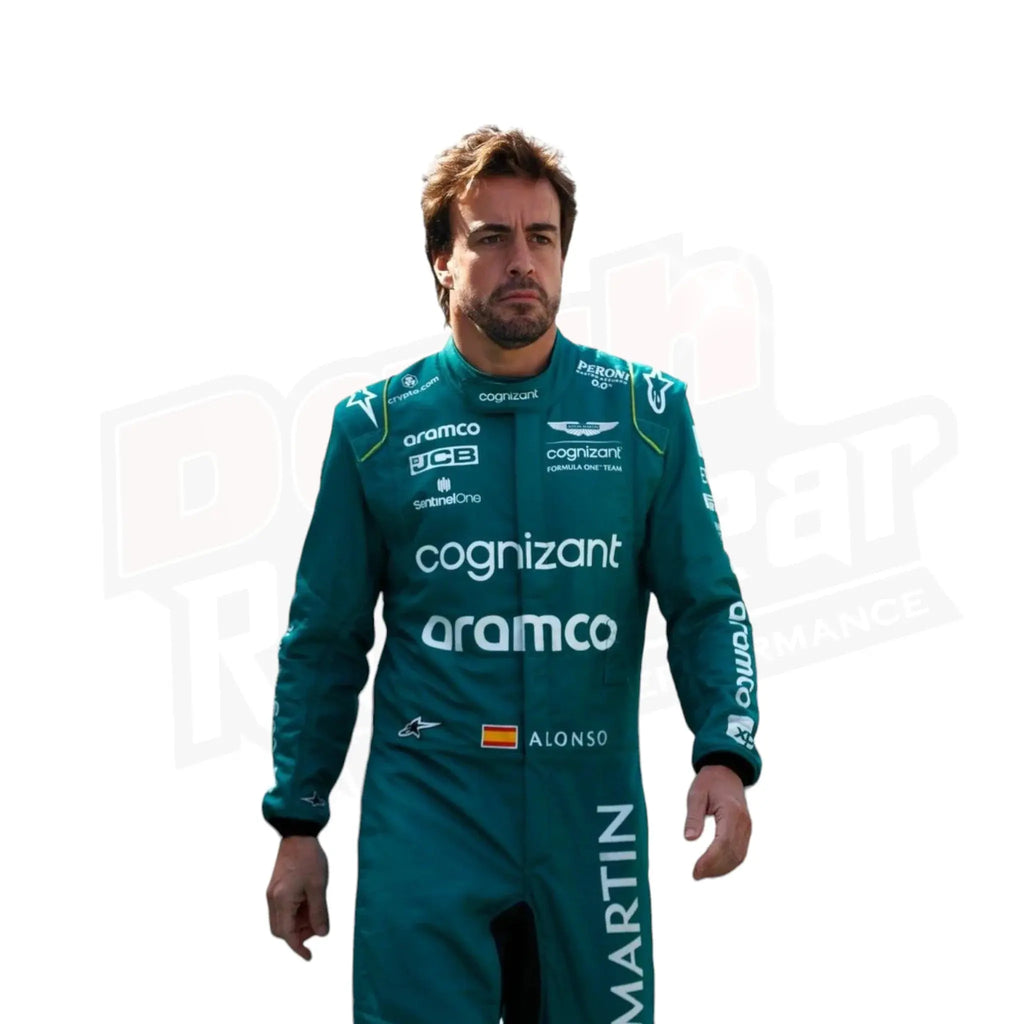 2023 Official Fernando Alonso Aston Martin F1 Race Suit - Speedxcrafts