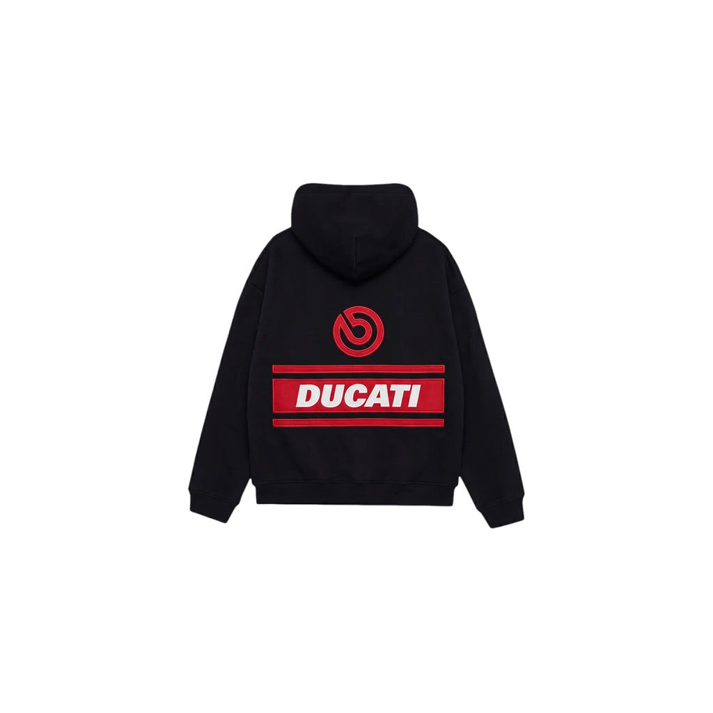 Ducati Racing Heritage Oversized Hoodie - Vintage Black – Speedx Crafts